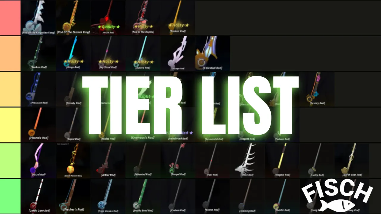 Rods Tier List in Fisch | [Best Rods in the Latest Update]🔝